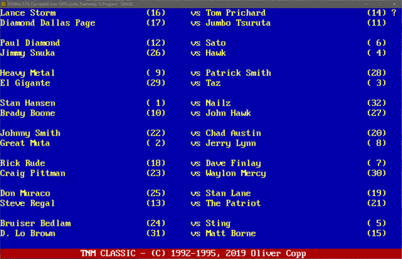 TNM7.COM - Home of the Wrestling Simulator